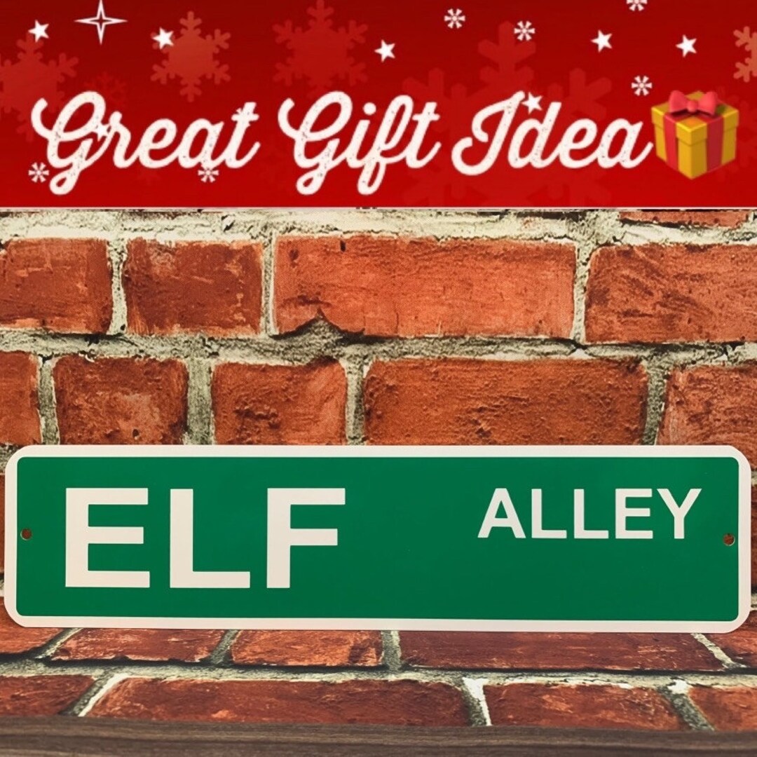 Elf Alley METAL Christmas Street Sign 3"x12" New & Handmade! - Etsy