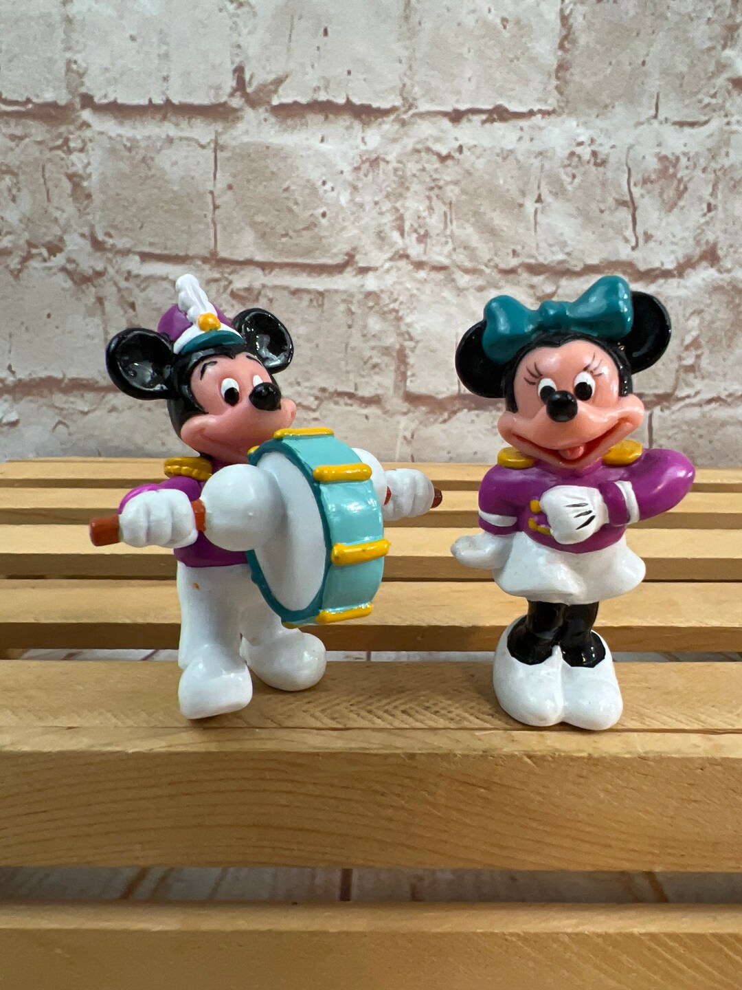 Vintage Lot of 2 Mickey & Minnie Mouse Marching Band Main Street Band ...