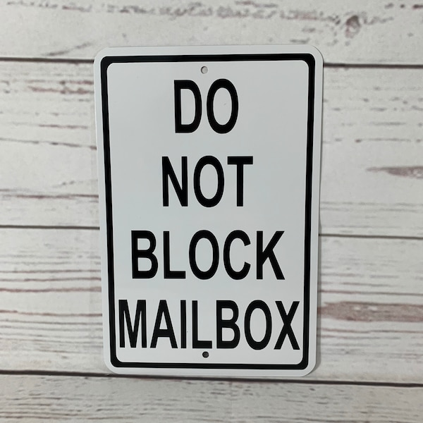 Do Not Block Mailbox Sign - Etsy