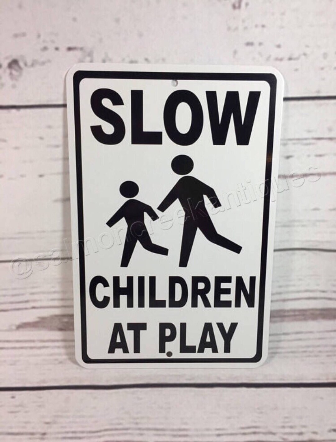 SLOW Children at Play Metal Street Traffic Caution Sign NEW (3 Sizes ...