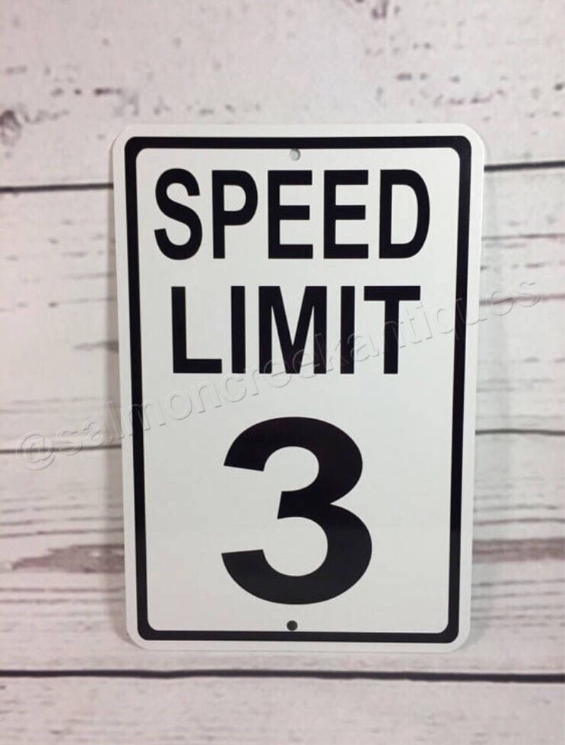 Speed Limit 3 Metal Street Traffic Sign NEW 3MPH 3rd Third | Etsy