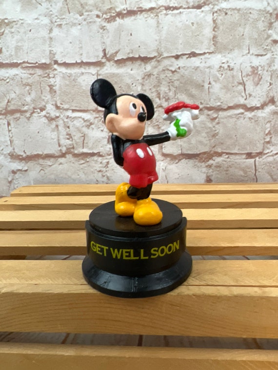Vintage Disney Mickey Mouse get Well Soon Trophy Mini PVC - Etsy