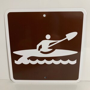 Kayak Metal Kayaking Outdoor Sports Sign 6"x6" or 12"x12" NEW (2 Sizes ...