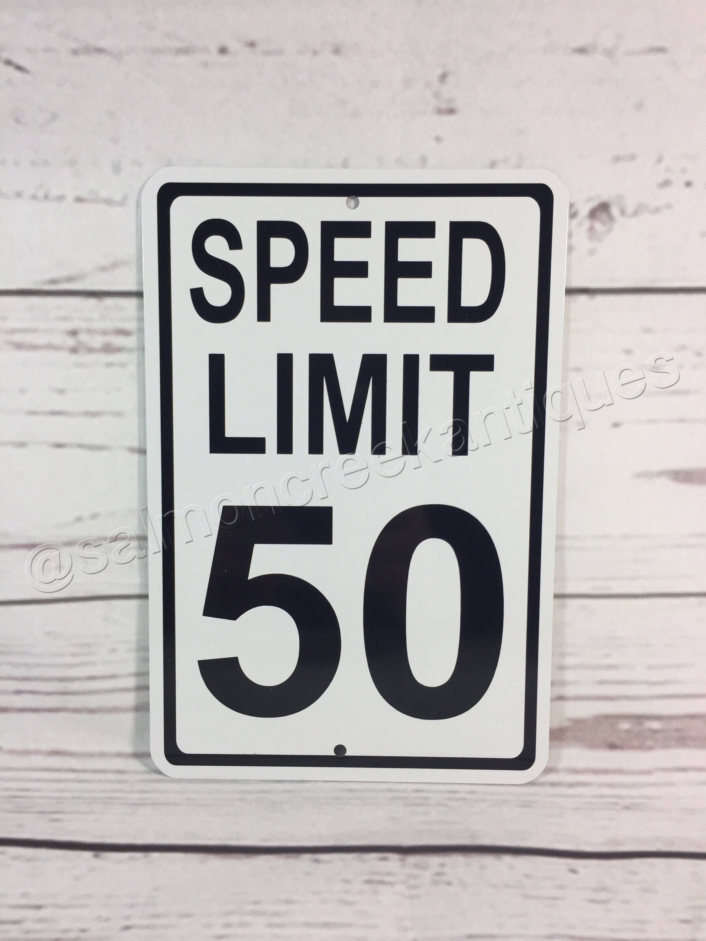 Speed Limit 50 Metal Street Traffic Sign NEW 50MPH 50th - Etsy Canada