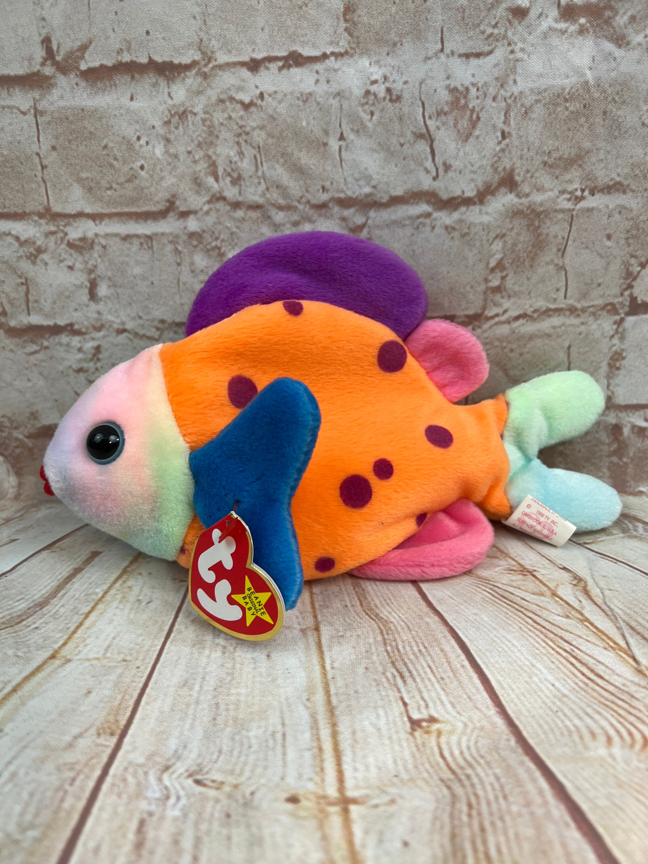 Vintage 1999 TY Lips the Colorful Fish Plush Stuffed Animal - Etsy