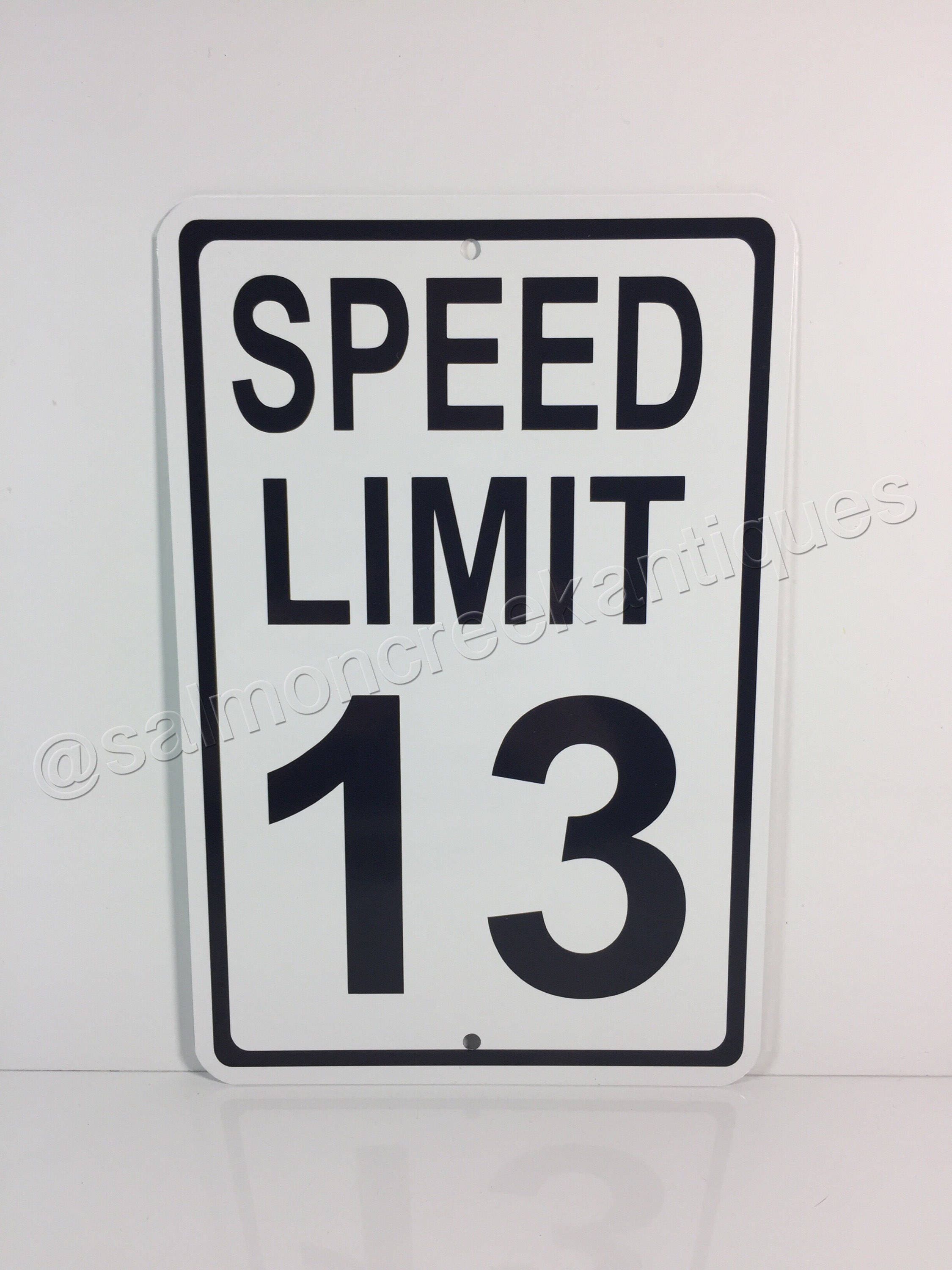 Speed Limit 13 Metal Street Traffic Sign NEW 13MPH 13th - Etsy