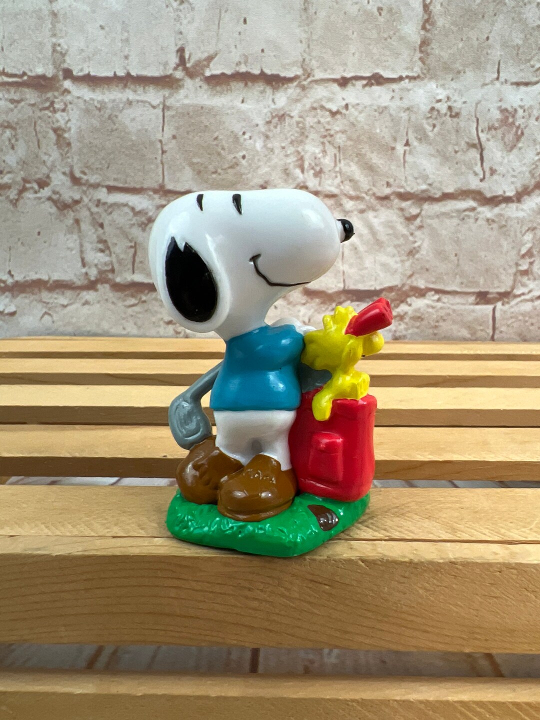 Vintage Peanuts Snoopy Golfing With Woodstock Mini PVC Miniature Action ...