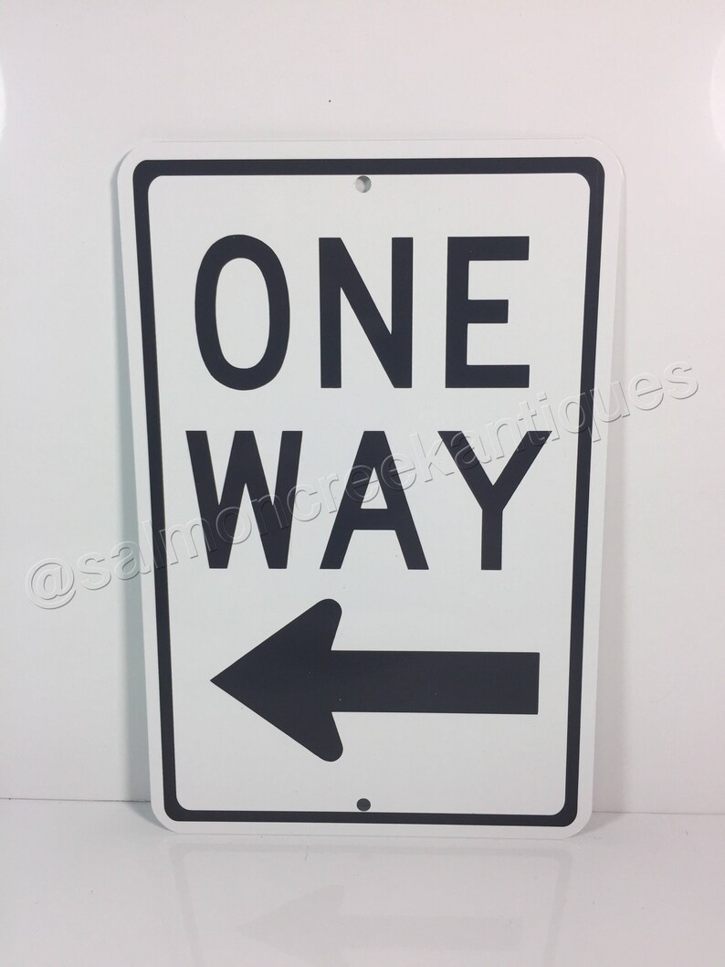 One Way Left Metal Street Traffic Direction Sign NEW 3 Sizes - Etsy