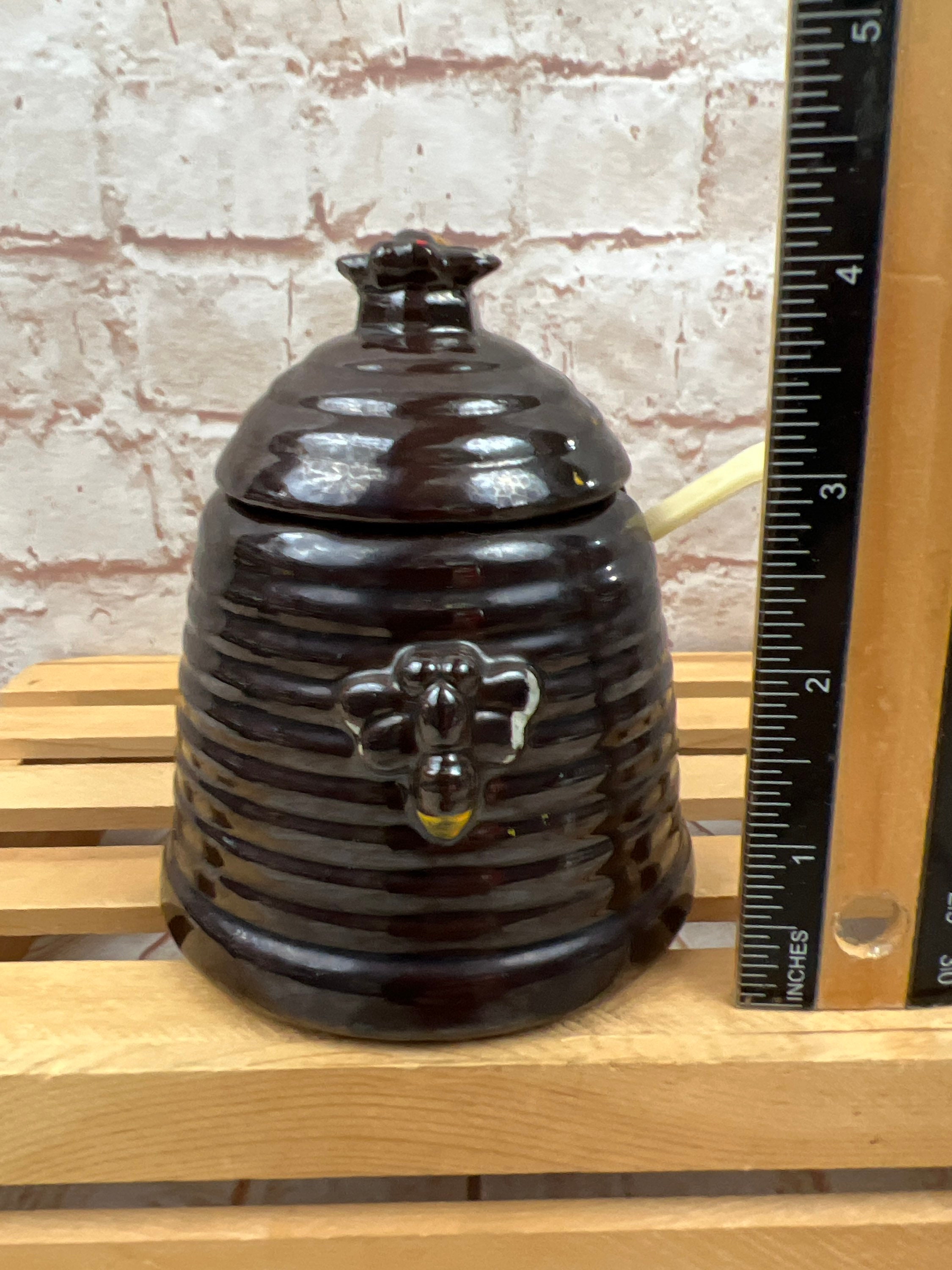 Vintage Japan Redware Bee Hive Sugar Bowl With Spoon and Lid - Etsy