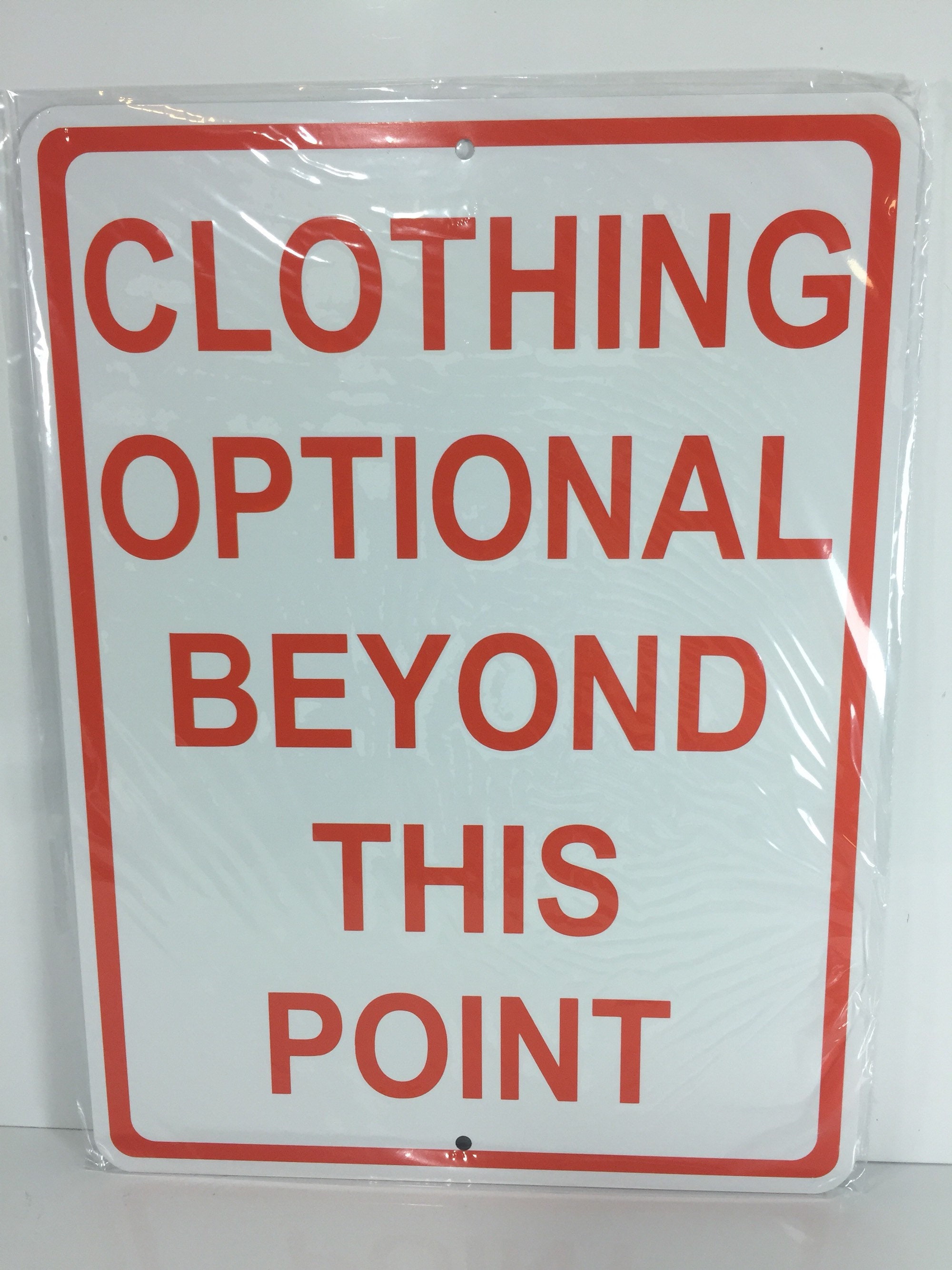 Clothing Optional Beyond This Point Metal Funny Sign NEW 3 | Etsy