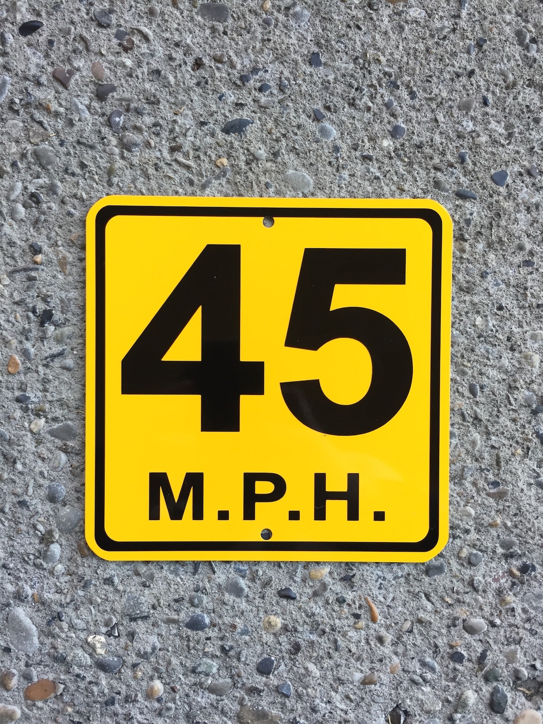 Speed Limit 45 MPH Metal Caution Street Sign 6"x6" or 12"x12" NEW (2 ...