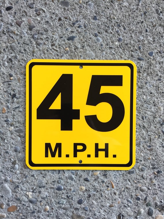 Speed Limit 45 MPH Metal Caution Street Sign 6x6 - Etsy