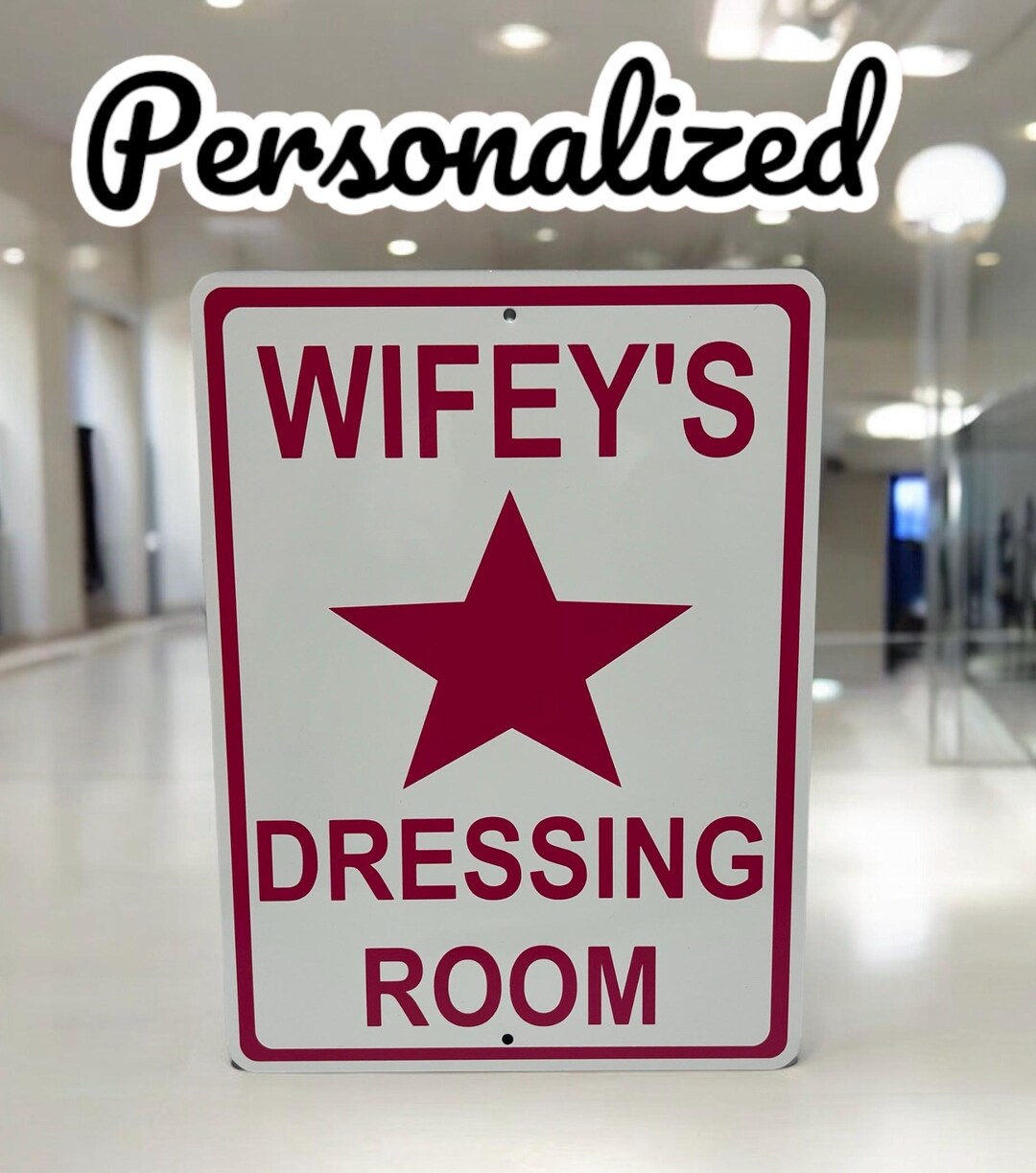 Custom Your Name Dressing Room Metal Fashion Sign - Custom-made ...