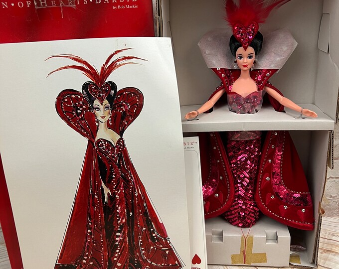 Vintage 1994 Queen of Hearts Barbie Doll by Bob Mackie Collection ...