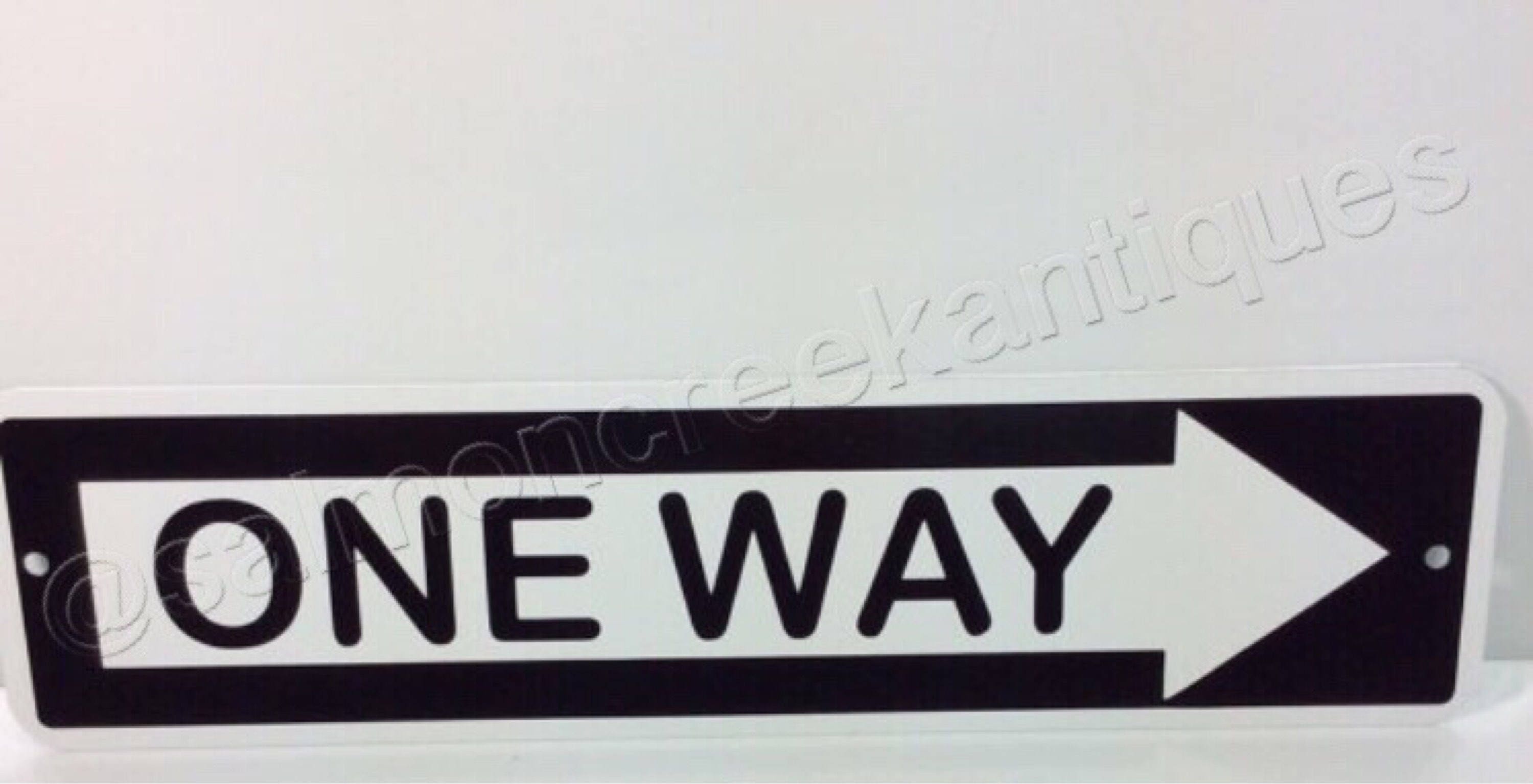 One Way Right Directional Mini Street Metal Sign 3"x12" NEW - Etsy