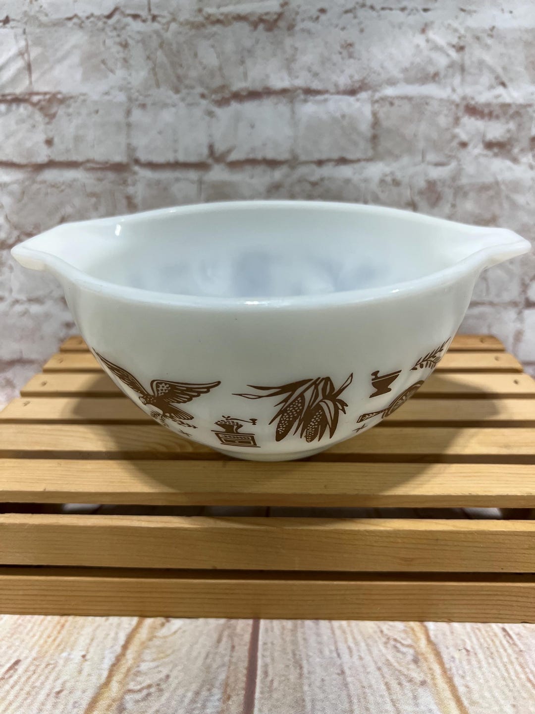 Vintage Pyrex #441 1 1/2 Pt Early Americana Cinderella Mixing Bowl USA ...