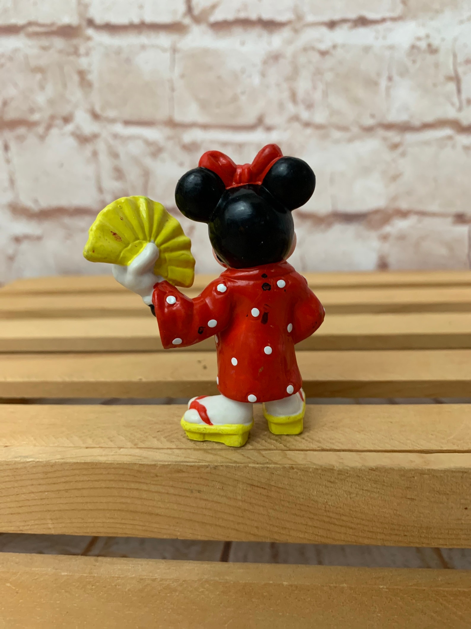 Vintage Disney Japanese Minnie Mouse with fan Mini PVC | Etsy