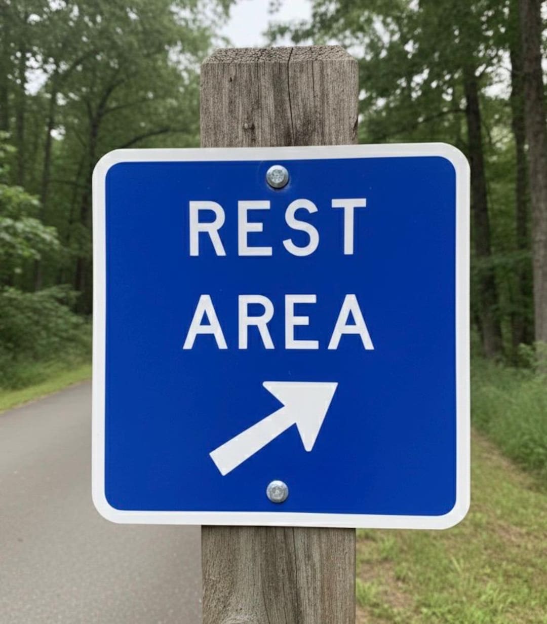Rest Area Metal Sign: Home Decor, Road Trip Decor (6"x6" or 12"x12") - Etsy