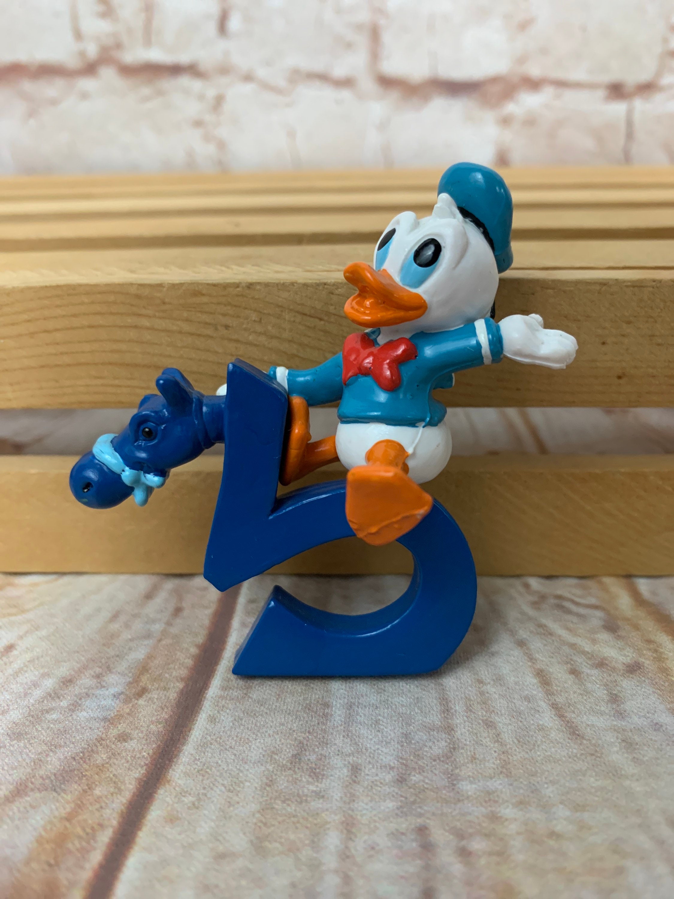 Vintage Disney Baby Donald Duck Number 3 3rd Birthday Cake-topper Mini ...