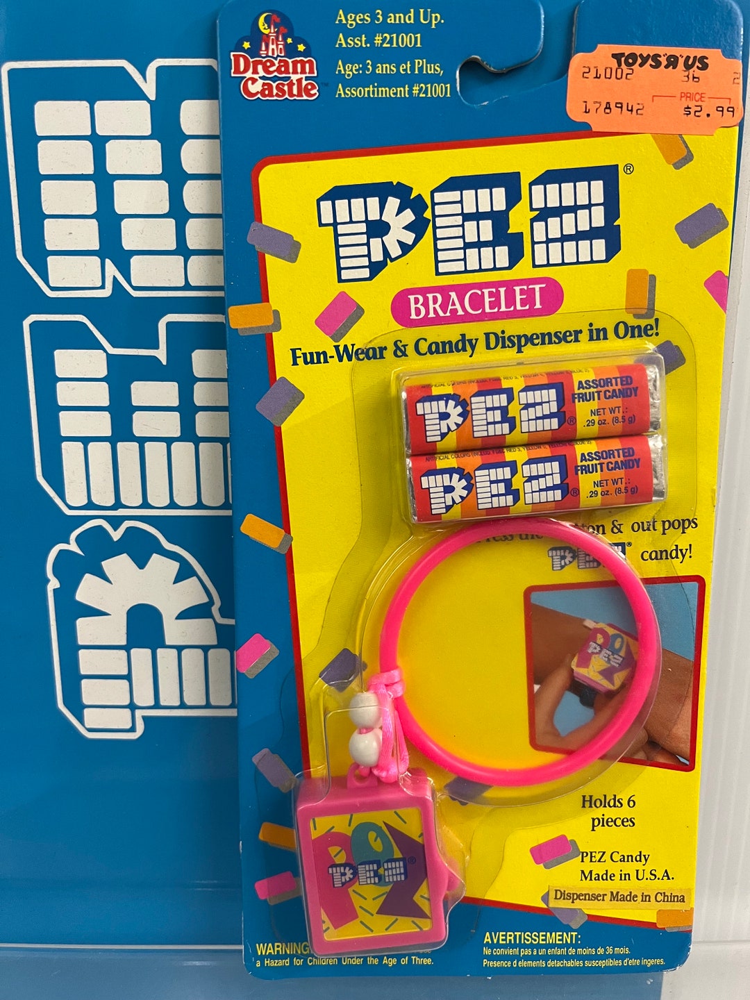 Vintage PEZ Candy Bracelet Pink Pez Accessories Mint in Package MOC - Etsy