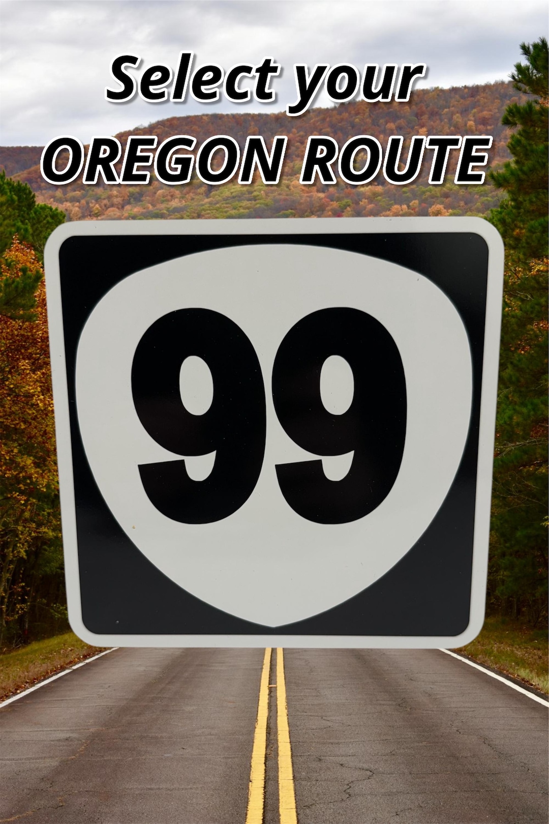 OREGON CUSTOM State ROUTE Metal Aluminum Highway Road Sign 6"x6" or 12 ...