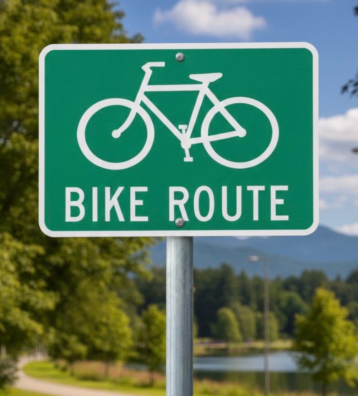 Bike Route Metal Bicycle Path Sign NEW - (3 Sizes Available) - Etsy