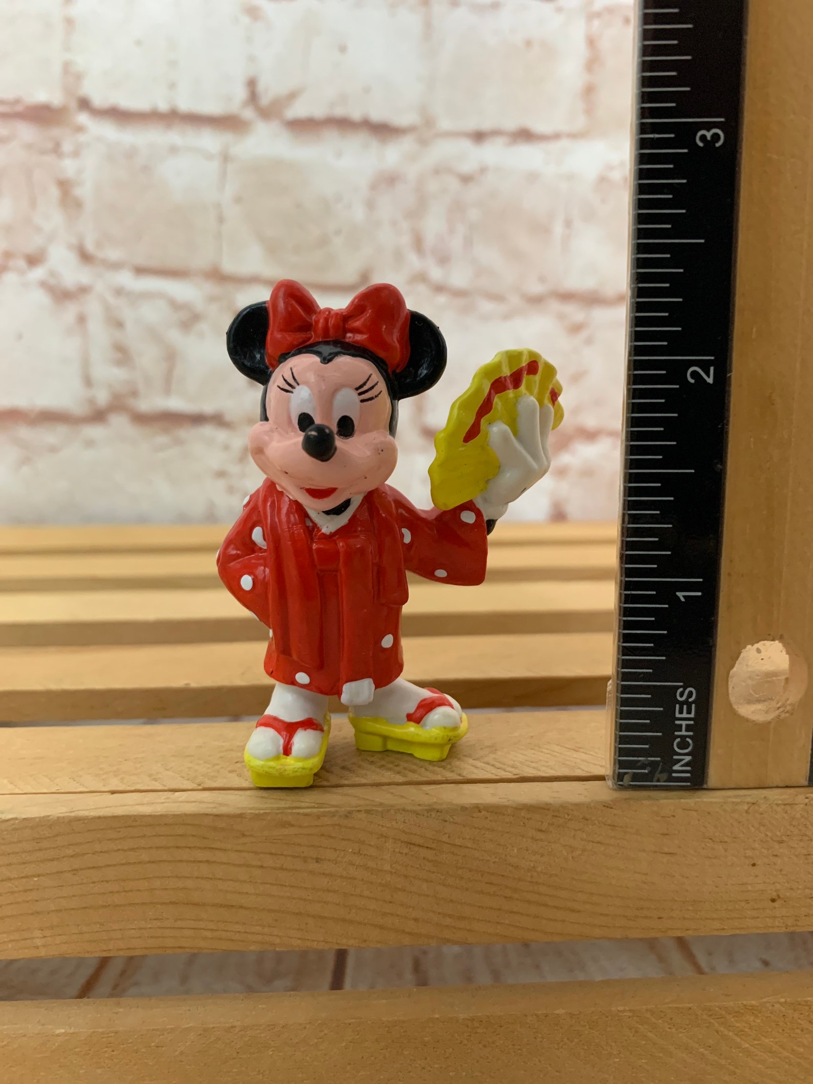 Vintage Disney Japanese Minnie Mouse with fan Mini PVC | Etsy