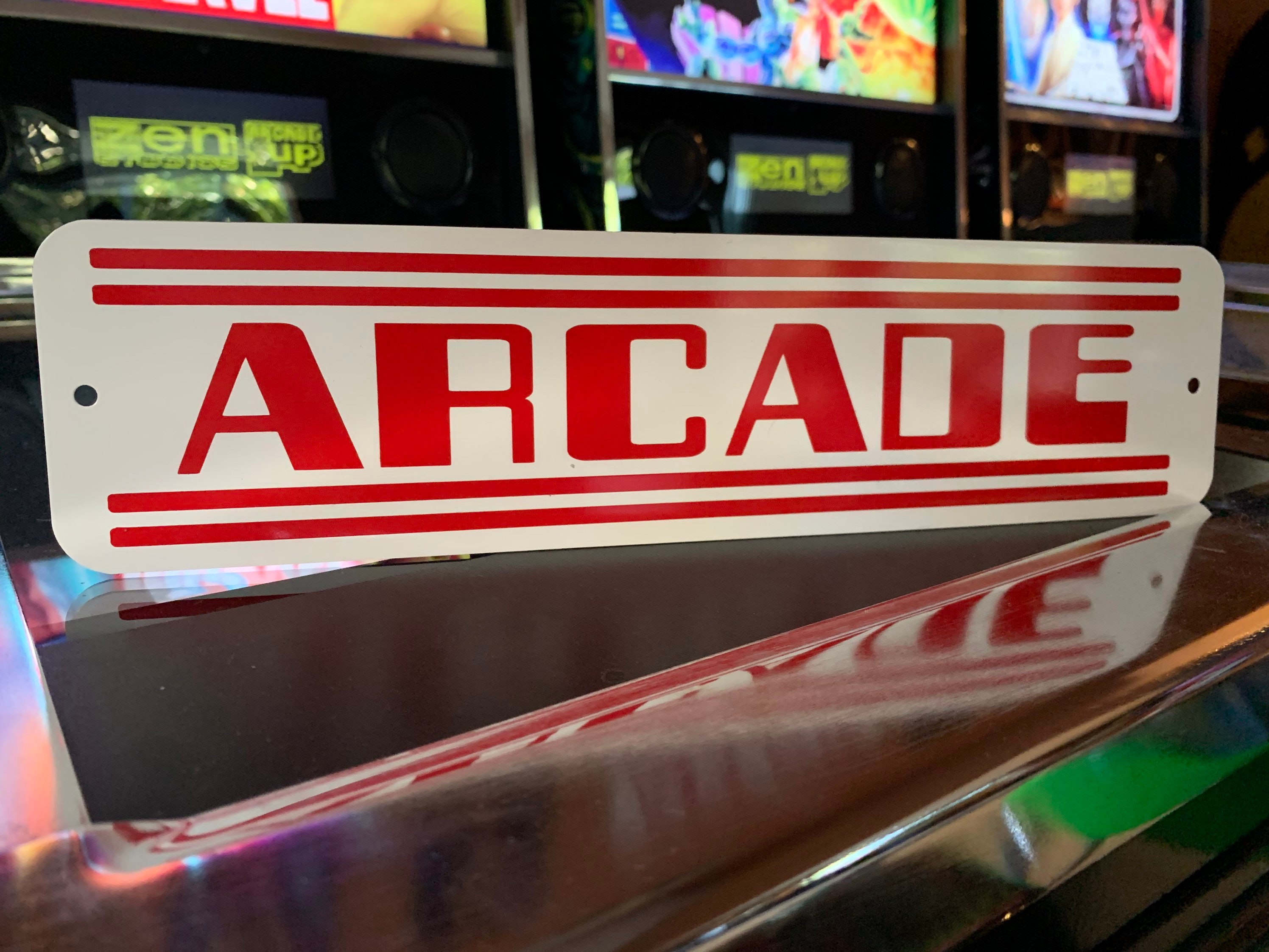 ARCADE Mini Video Game Room Metal Sign 3x12 NEW | Etsy