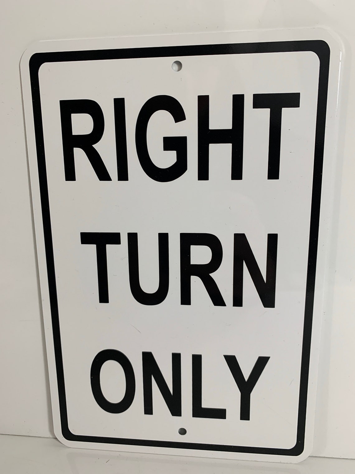 RIGHT TURN Only Metal Street Traffic One Way Direction Sign | Etsy