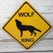 Wolf Xing Mini Metal Yellow Farm Caution Crossing Sign 6x 6 or 12x12 ...