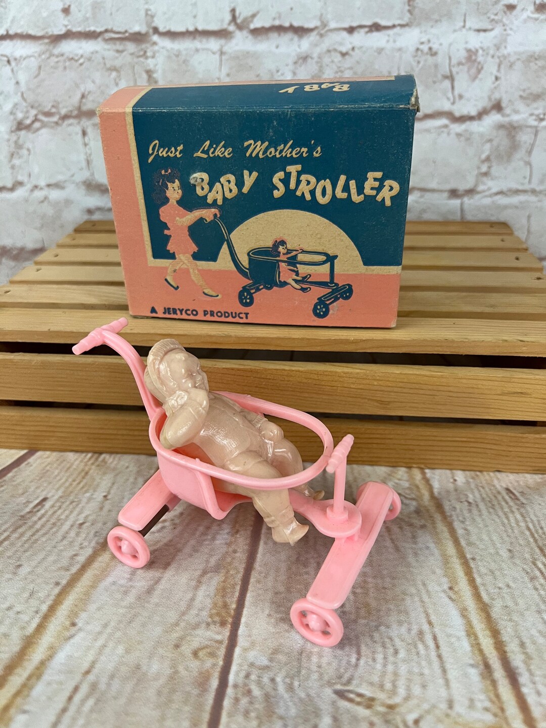 Vintage 1950’s JERYCO “just Like Mother’s” Plastic Pink Toy BABY ...