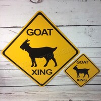 Goat Faux Stained Glass Window Metal Plaque, Goat Plaque, Goat Sign, - Etsy