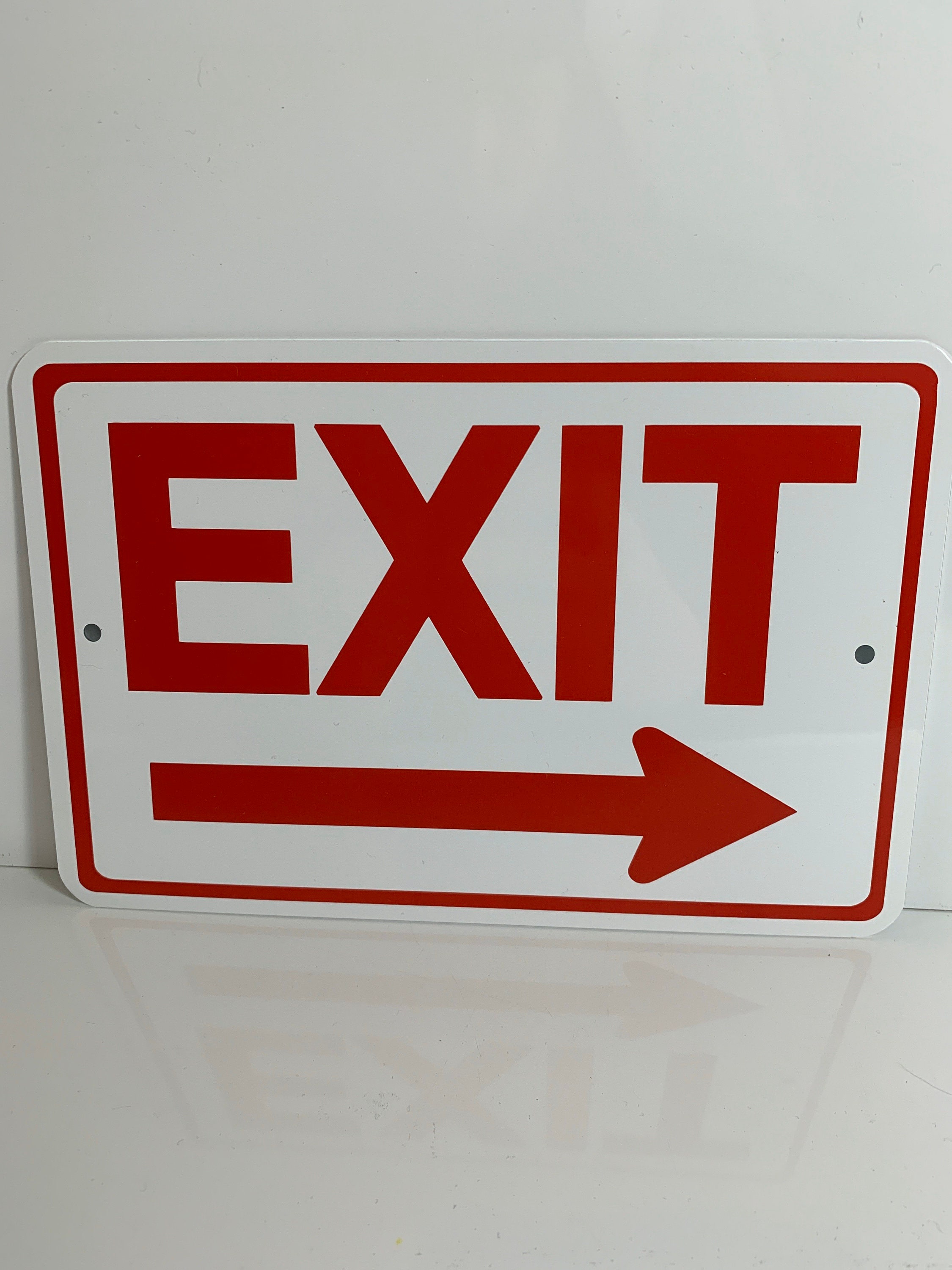 EXIT RIGHT Metal Door Home or Business Safety Warning Sign NEW - Etsy