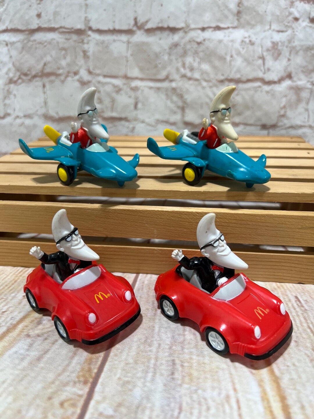 Vintage 1988 Lot of 4 Mac Tonight Moon Men Mcdonald's Happy Meal Toys ...