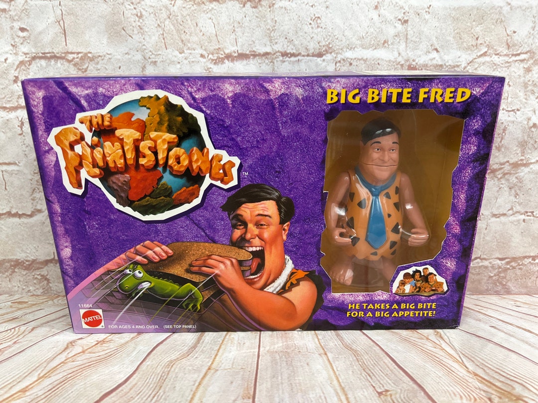 Vintage 1993 the Flintstones Big Bite Fred Action Figure Toy by Mattel ...