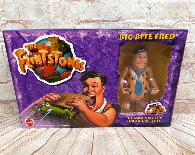 Vintage 1993 the Flintstones Big Bite Fred Action Figure Toy by Mattel ...