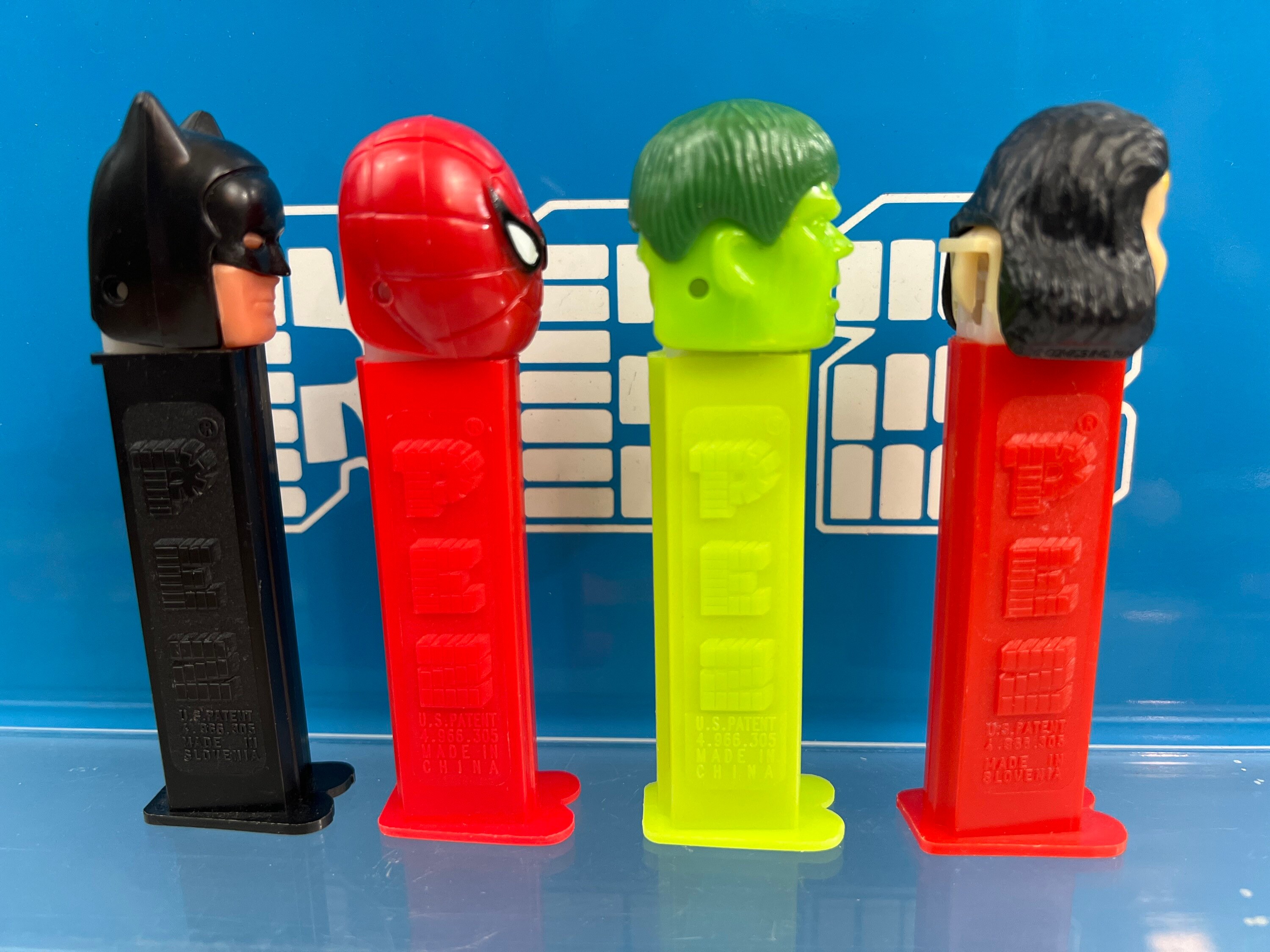 Original Set of 4 Marvel Superheroes PEZ Dispensers Lot Batman | Etsy