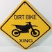 Dirt Bike Xing Mini Metal Yellow Caution Crossing Sports Motorcycle ...