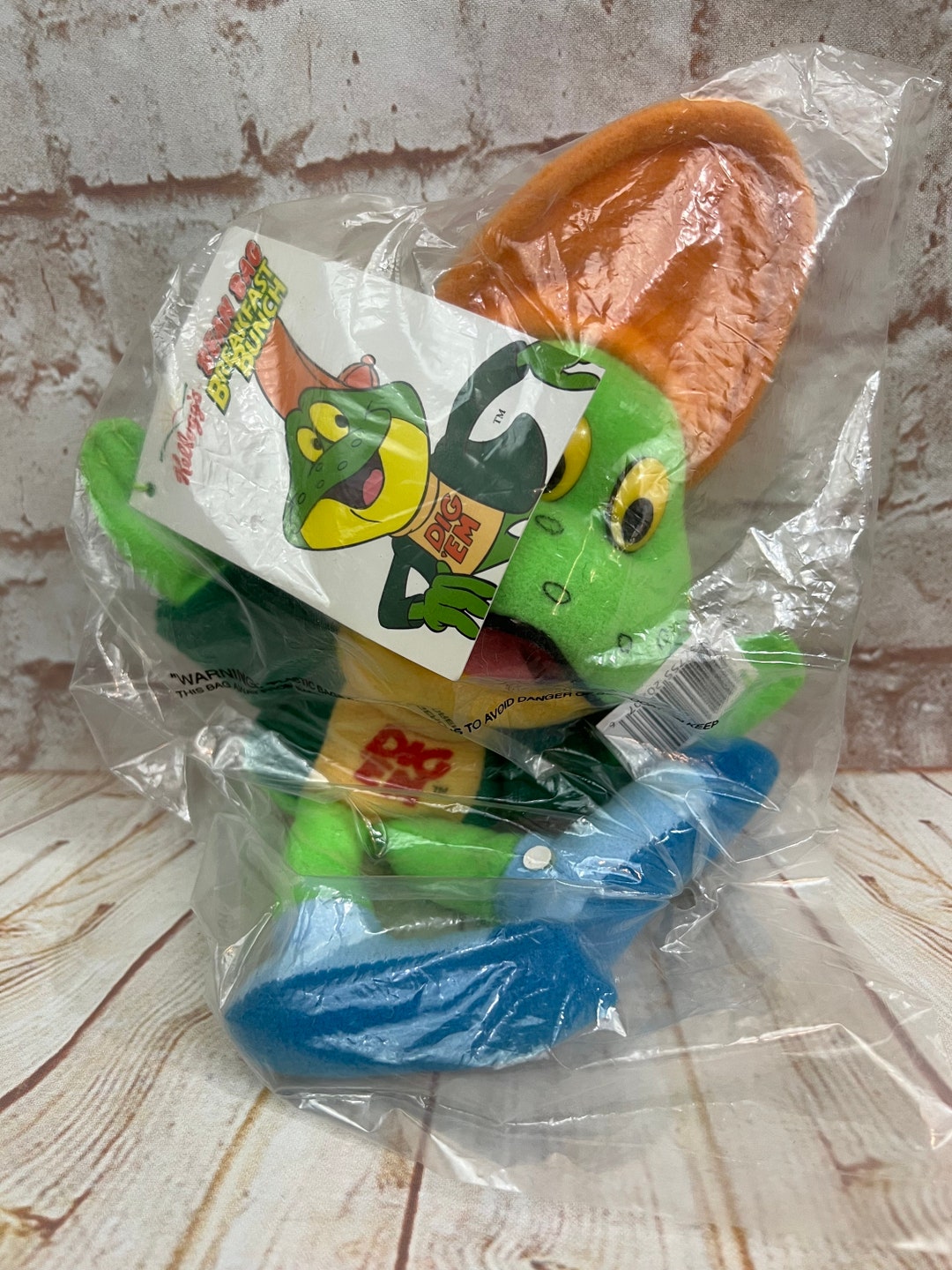 Vintage 1997 Kellogg Cereal Honey Smacks Dig ‘em Frog Bean Bag Plush ...