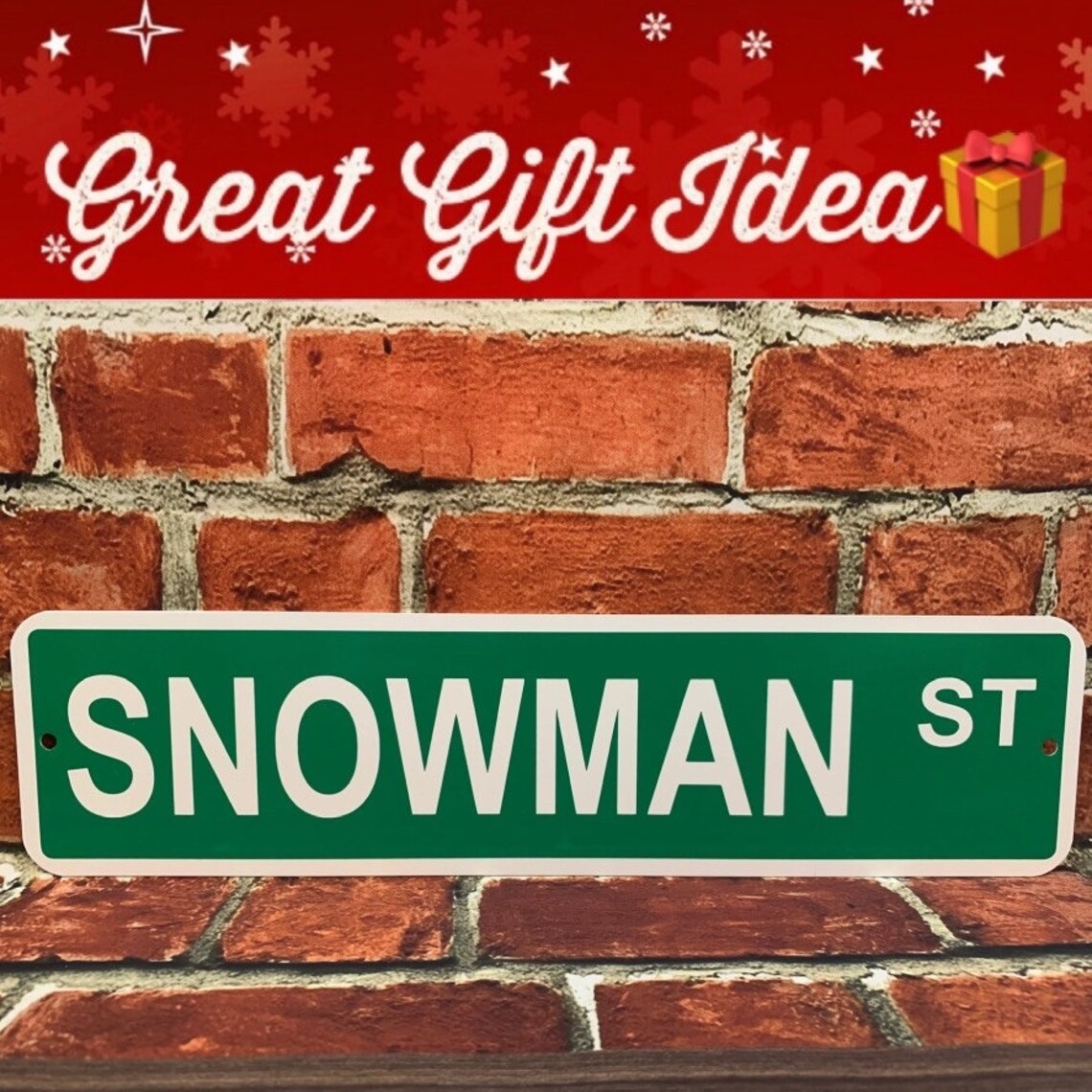 Snowman Street METAL Christmas Street Sign 3"x12" New & Handmade! - Etsy