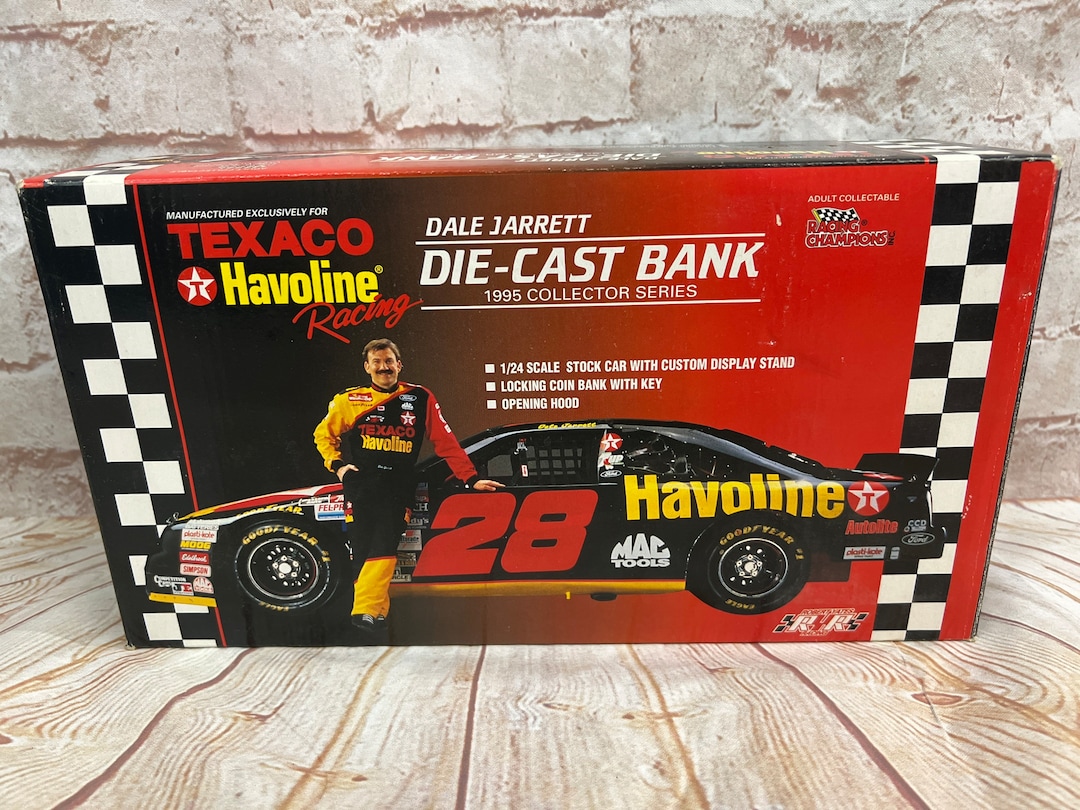 Vintage 1995 Texaco Havoline Racing Dale Jarrett 28 Metal Diecast ...