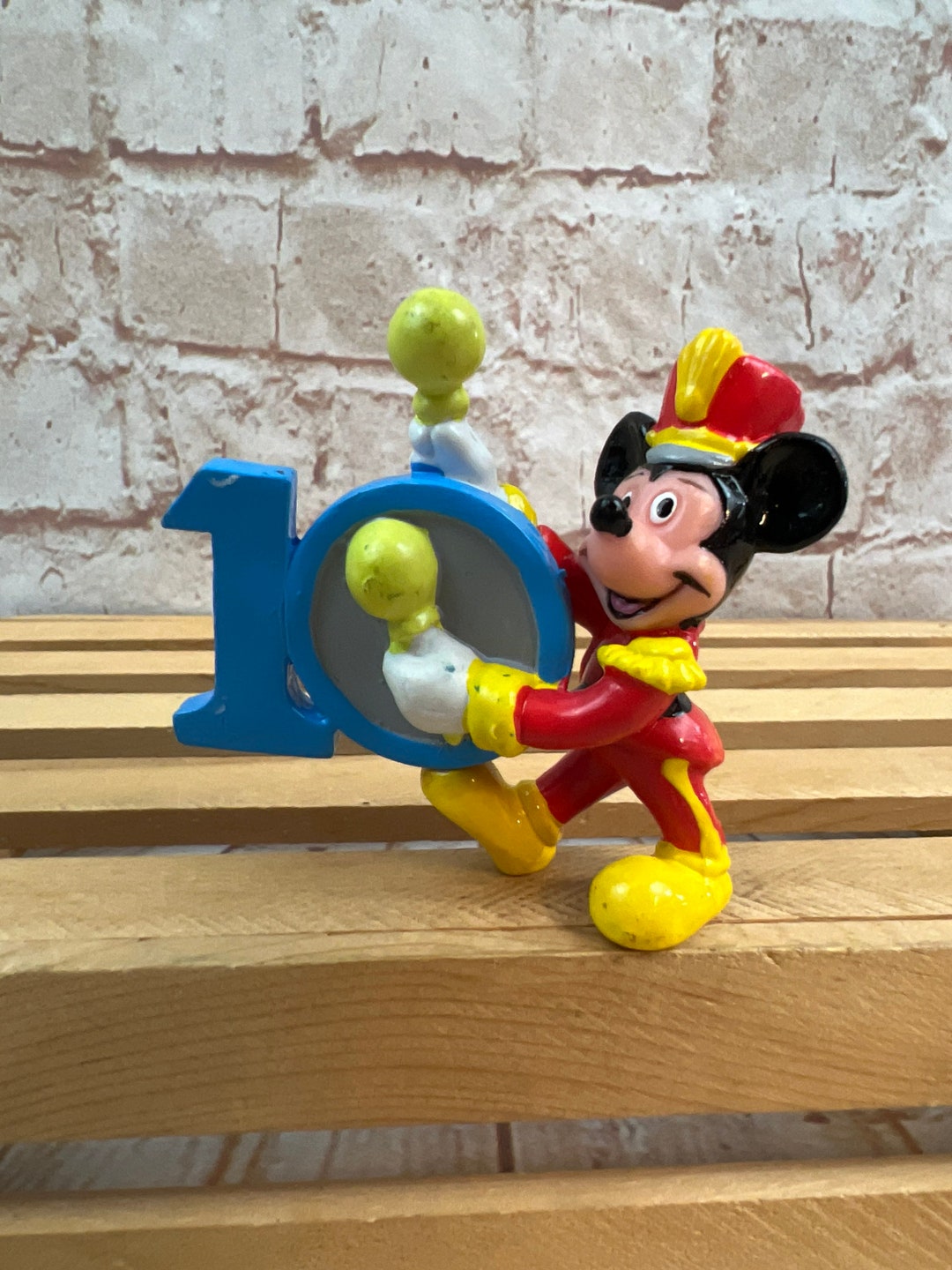 Vintage Disney Mickey Mouse Number 10 10th Birthday Cake-topper Mini ...