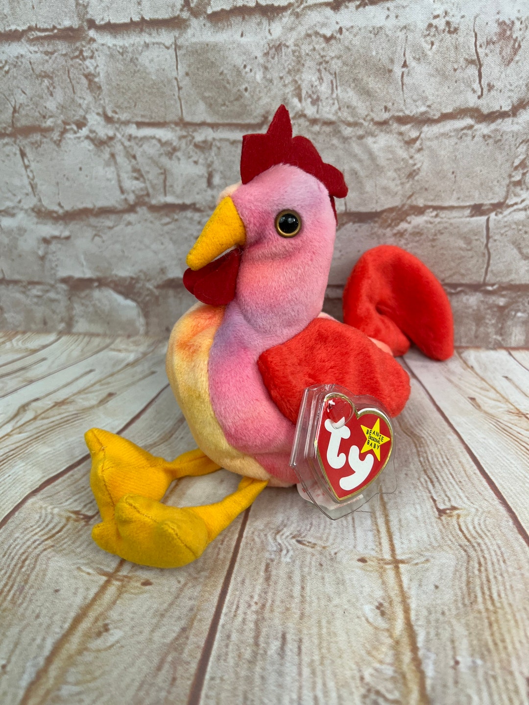 Vintage 1996 TY Strut the Rooster Plush Stuffed Animal the Original ...