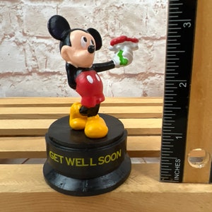 Vintage Disney Mickey Mouse get Well Soon Trophy Mini PVC Miniature 3 ...