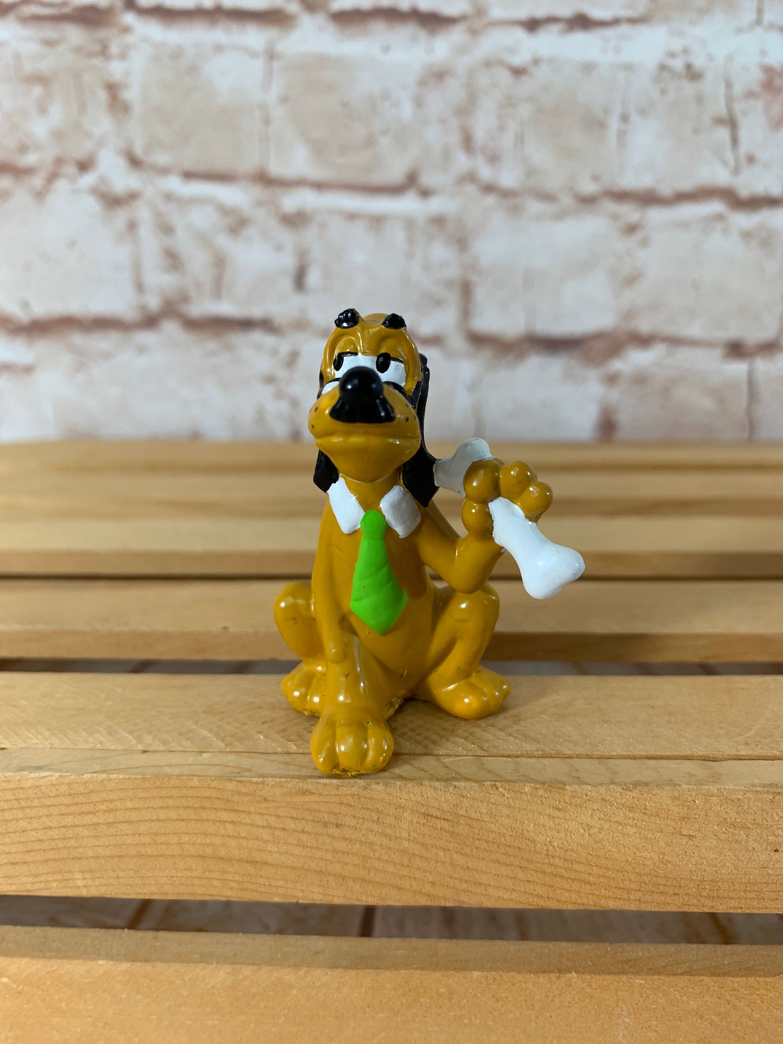 Vintage Pluto Dog With Bone Disney Minature PVC Mini Figure | Etsy
