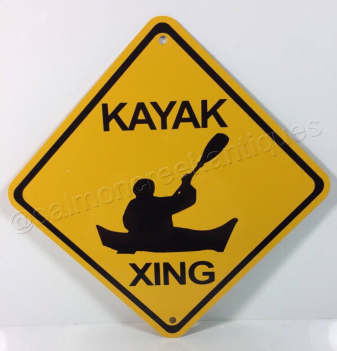 Kayak Xing Mini Metal Yellow Caution Crossing Sports Sign - Etsy