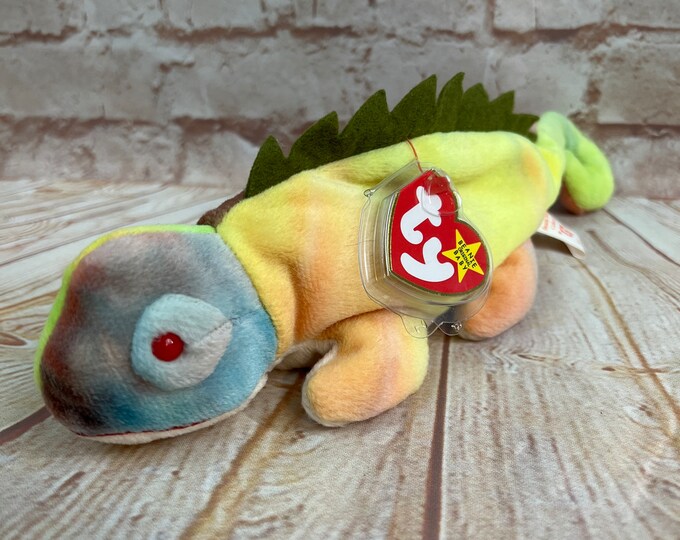 Vintage 1997 TY Iggy the Chameleon Plush Stuffed Animal the - Etsy
