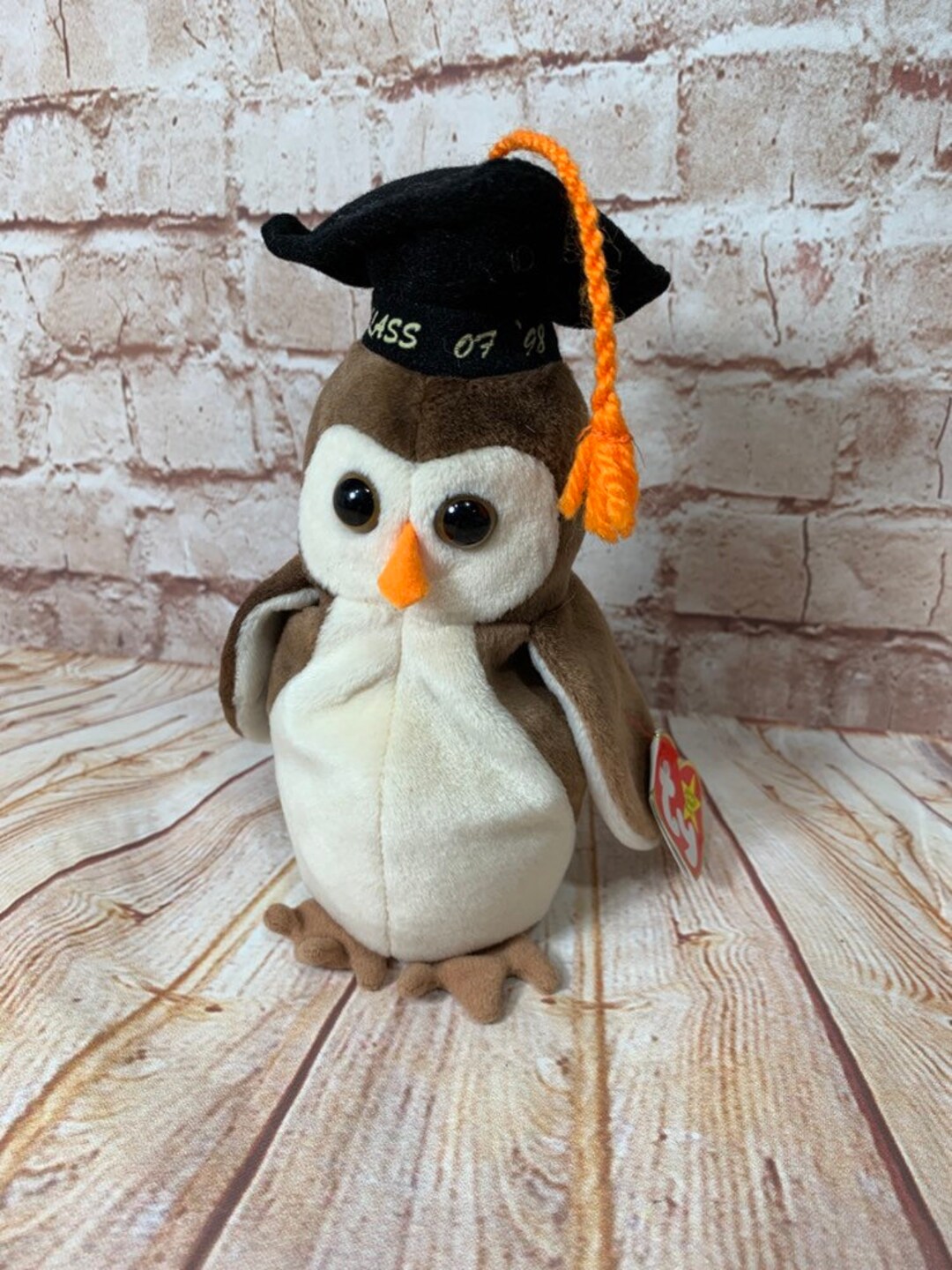 Vintage TY Wise Owl Beanie Baby - Class of 98 Plush - Etsy