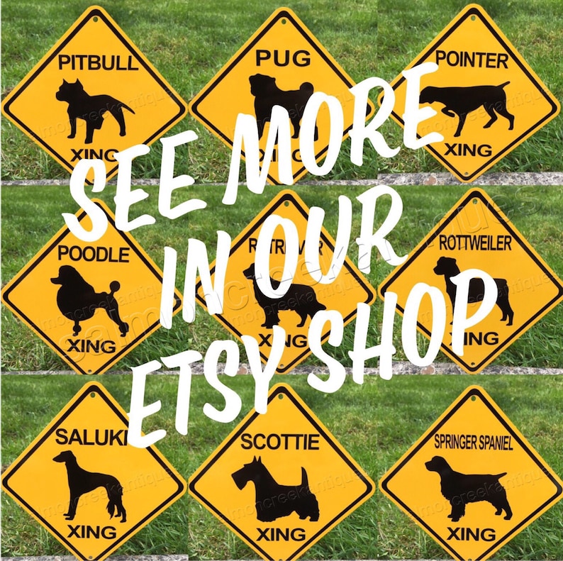 Lab Labrador Xing Metal Caution Yellow Dog Crossing Sign - Etsy