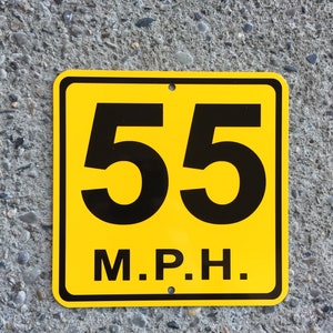 Speed Limit 55 MPH Metal Caution Street Sign 6"x6" or 12"x12" NEW (2 ...